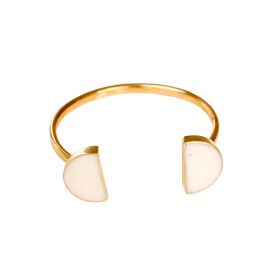 Double Half Moon White Cuff