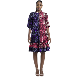 Aba Midi Dress with Gathered Waist