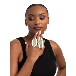 Tumi Brass Statement Ring – Bold & Trendy African Jewelry