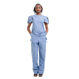 The Immaculate Matching Set – Linen Top & Wide-Leg Pants