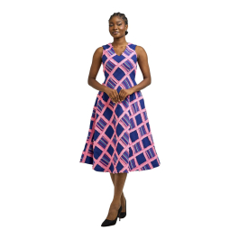 Morewa Dress - Modern Aso Oke Lattice & Textured Trims