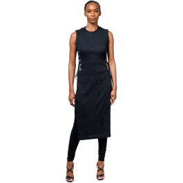 Sleek Black Long Top with Adjustable Straps | Modern & Versatile Fashion