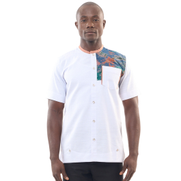 Massa Shirt by Jaures.K - Linen and Kokoda Shirt, Tradition and Elegance