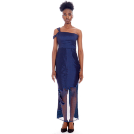 Elevate Your Style with The Olai Dress – Navy Blue Full-Length Dress ...