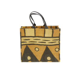 Stylish Hand Woven Cotton Bag with Black Edge Squares | Casual Weekend ...